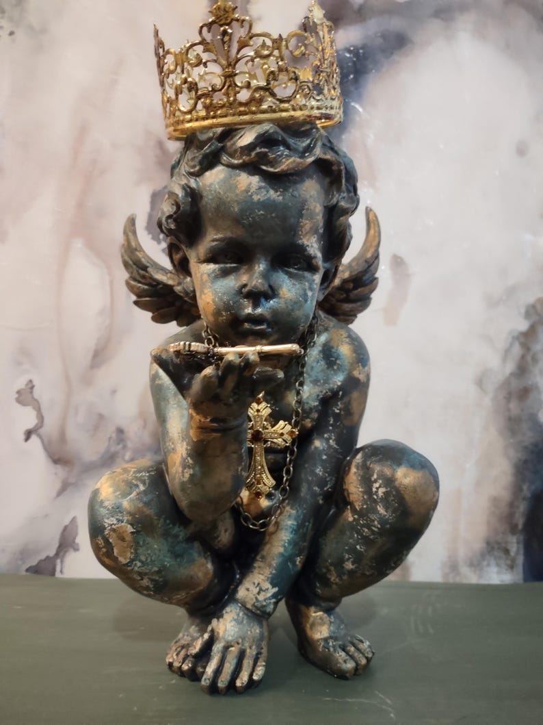 Beautiful Custom Painted Cherub - Etsy