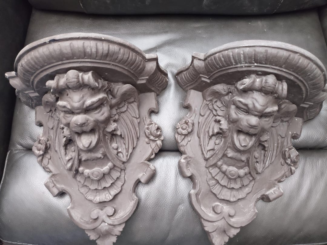 Antique Gargoyle Plaster Corbels - Etsy