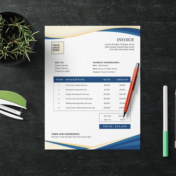 Embroidery Invoice - Etsy