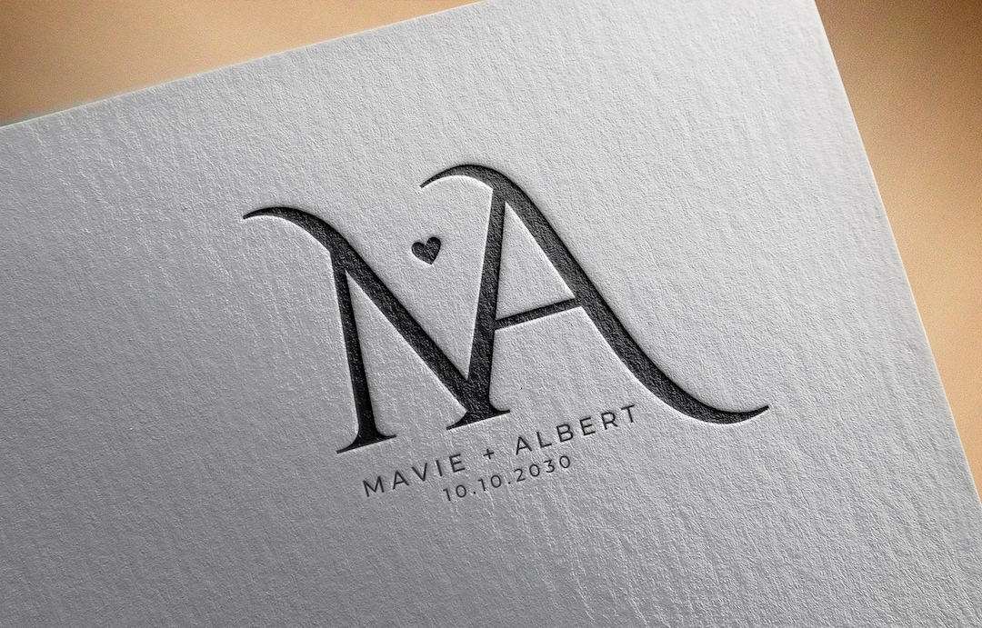 Elegant Couple Name Logo, Minimalist Wedding Monogram, Premium Modern ...