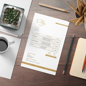 Editable Small Business Invoice, Receipt Form Template, Minimalist Bill ...