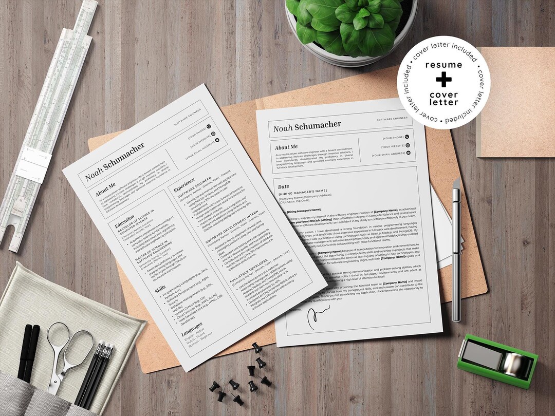 Traditional Professional Curriculum Vitae, Editable Modern Resume and ...