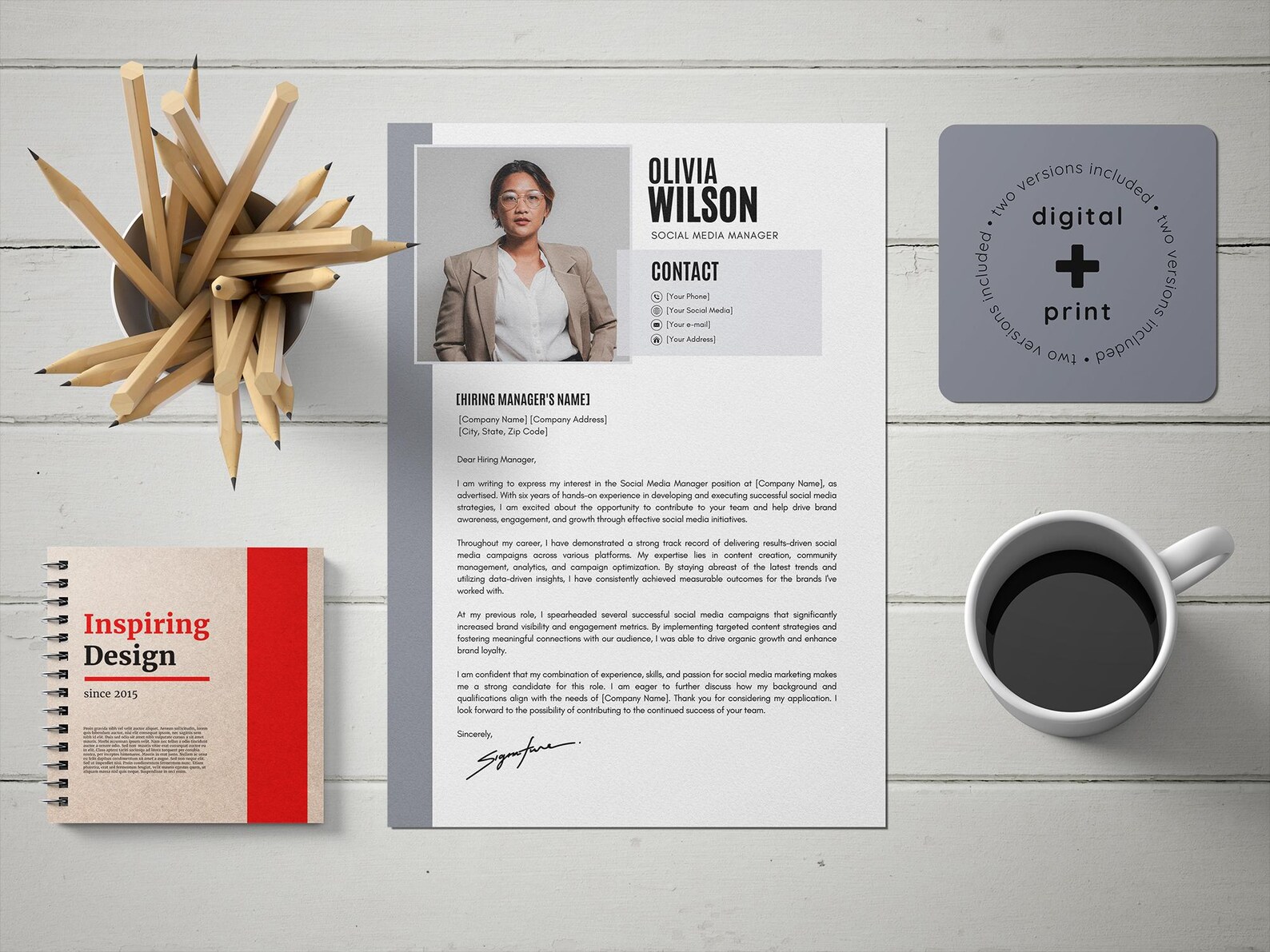 Resume Template Theme With Profile, Executive Curriculum Vitae ...