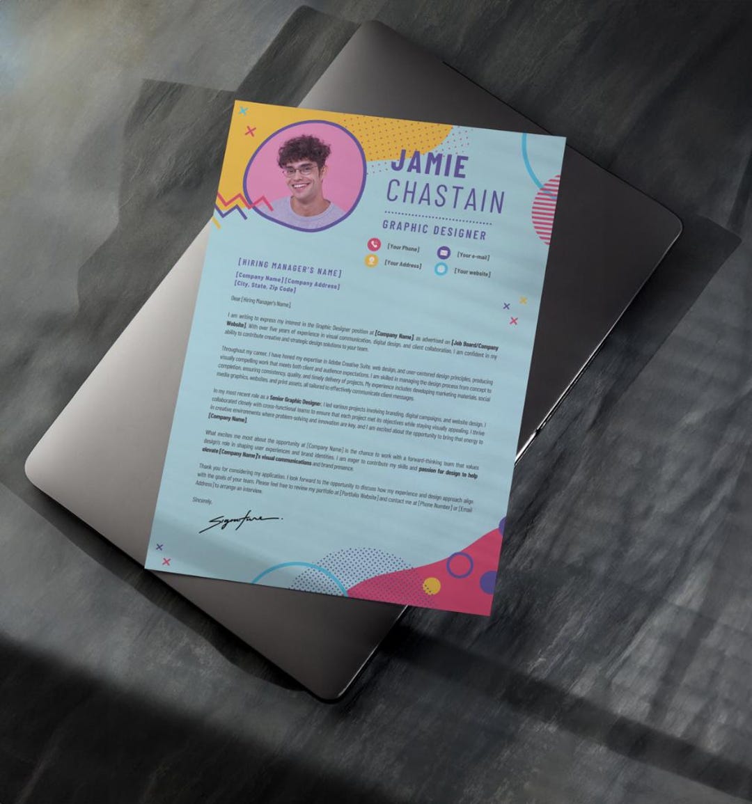 Creative Resume Canva Template With Photo, Student Curriculum Vitae ...