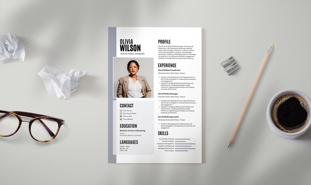 Resume Template Theme With Profile, Executive Curriculum Vitae ...