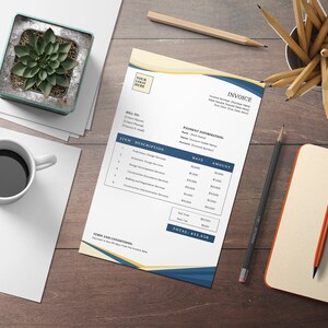 Social Media Invoice, Custom Invoice, Minimalist Bill of Sales, Small ...