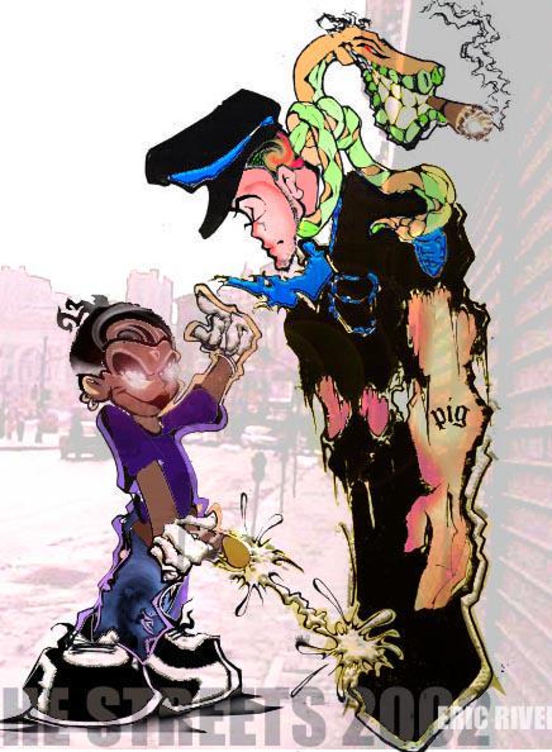 Hard for the Streets: Cartoon Art. Wall Art. Rock Art. Comic Art. Thug ...