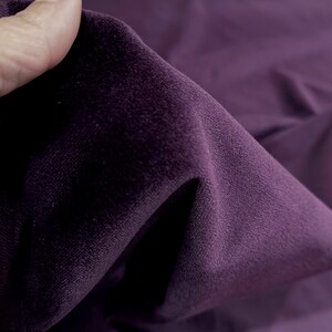 Purple Cotton Velvet Aubergine Velveteen Eggplant Fabric Plum Velvet ...