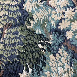 Forest Tapestry Fabric Yardage Green Woodland Print Brown Cotton Tree ...