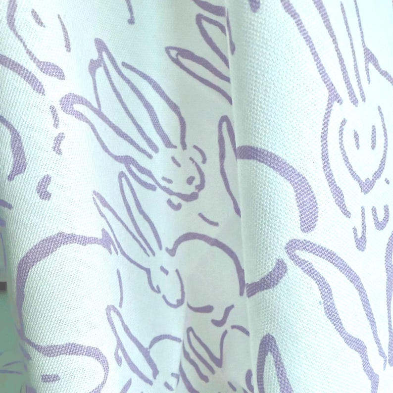 Bunny Print Fabric Pastel Nursery Decor Soft Color DIY Sewing Material ...