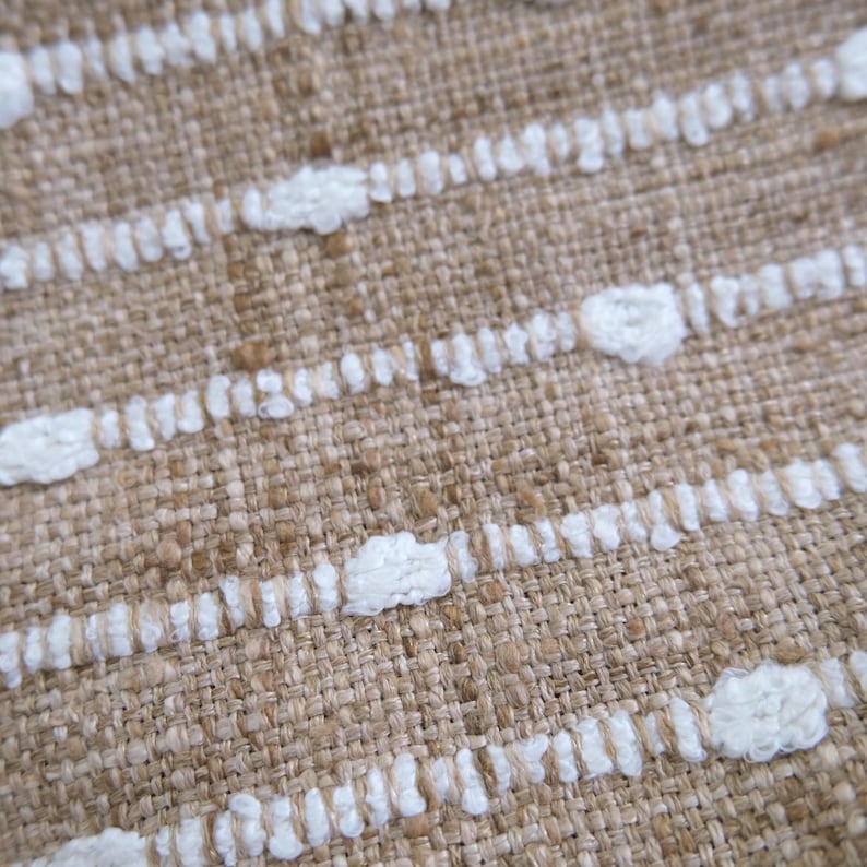 Harvest Striped Fabric Woven Texture Chunky Slubby Studded Hobnail ...