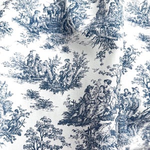 Toile Fabric by the Yard French Pastoral Kitchen Curtain Material ...