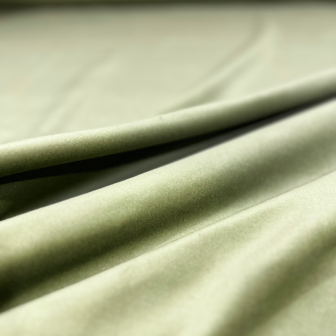 Sage Green Cotton Velvet Fabric by Yard Cotton Velveteen Textile Light ...