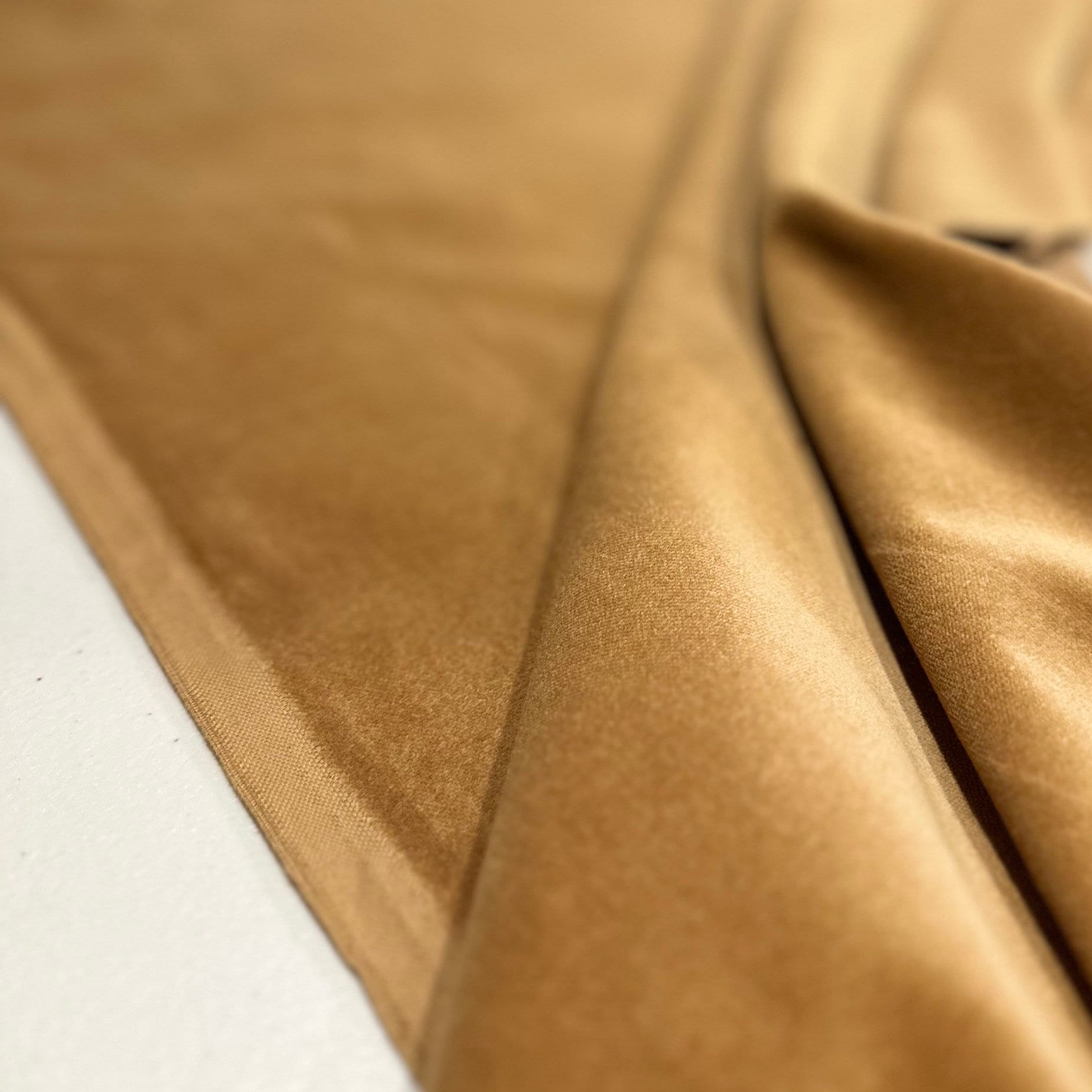 Antique Gold Velvet Fabric Luxury Matte Gold Cotton Velvet Drapes ...