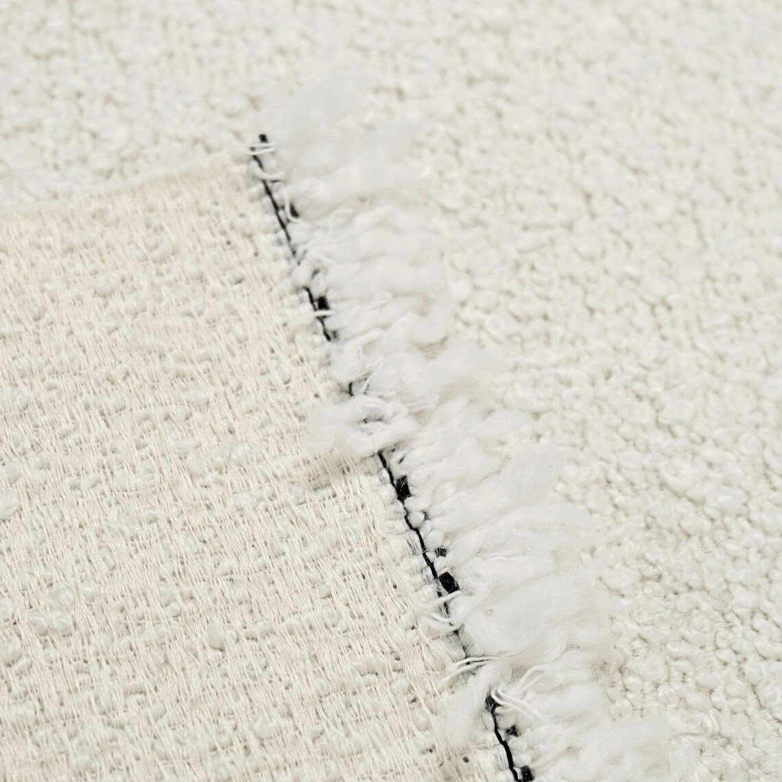 Boucle Fabric off White Loopy Upholstery Fabric Natural Nubbly Textured ...
