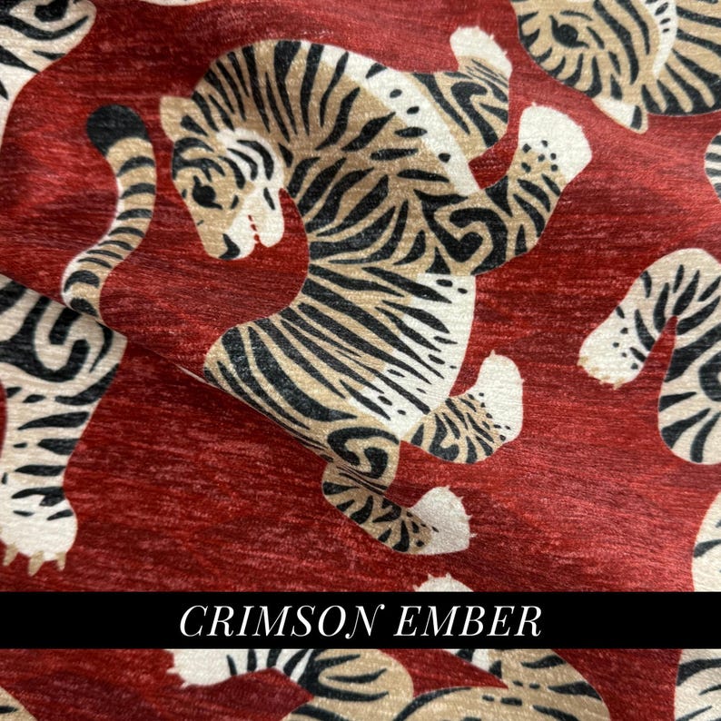 Luxury Chenille Majestic Tiger Print Highend Wild Feline Patterned ...