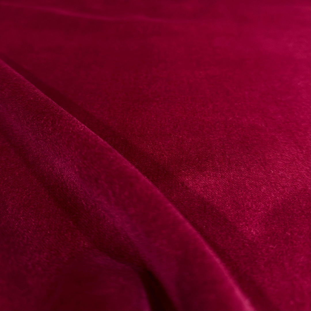 Dark Red Cotton Velveteen Garnet Cotton Velvet Maroon Fabric Deep Red ...