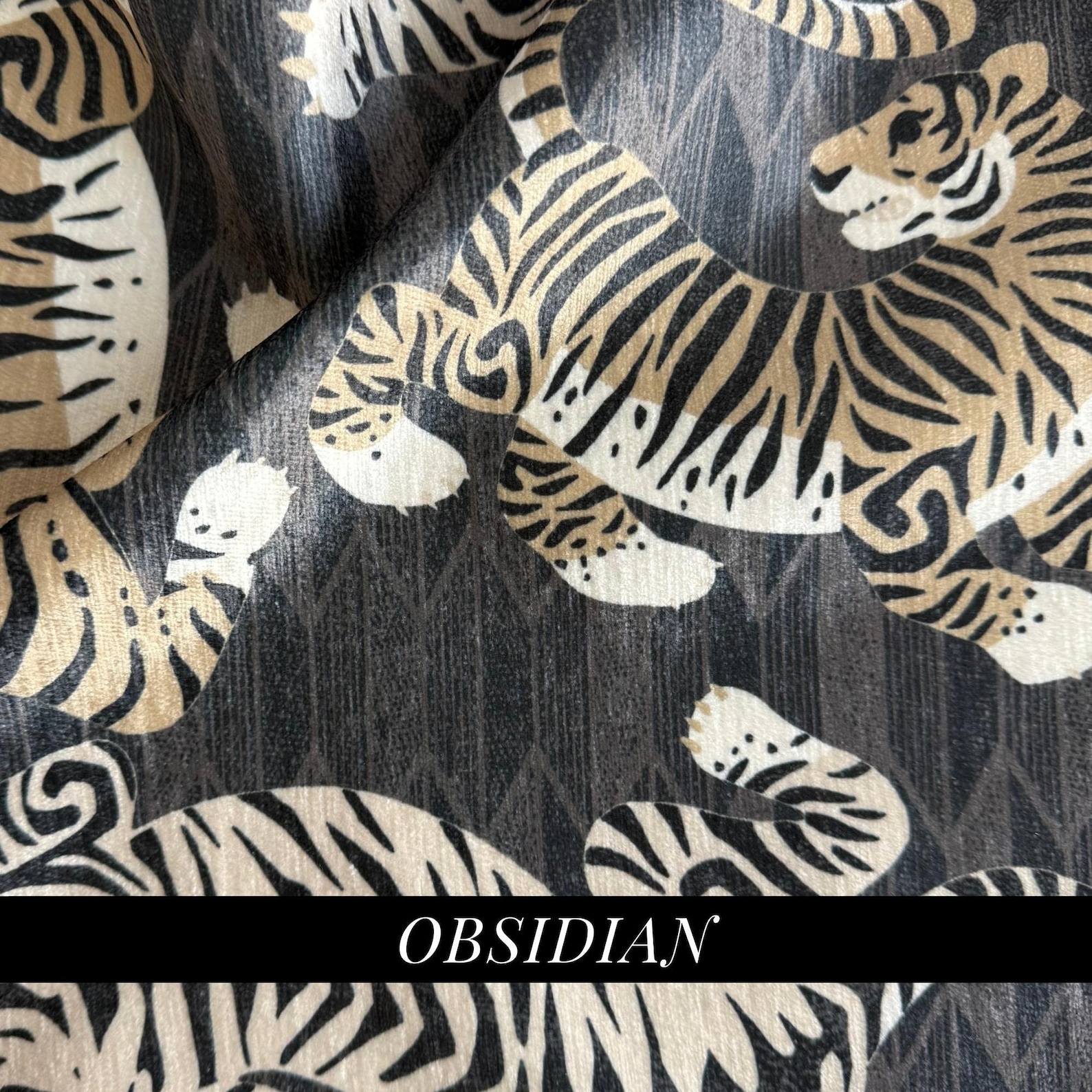 Luxury Chenille Majestic Tiger Print Highend Wild Feline Patterned ...