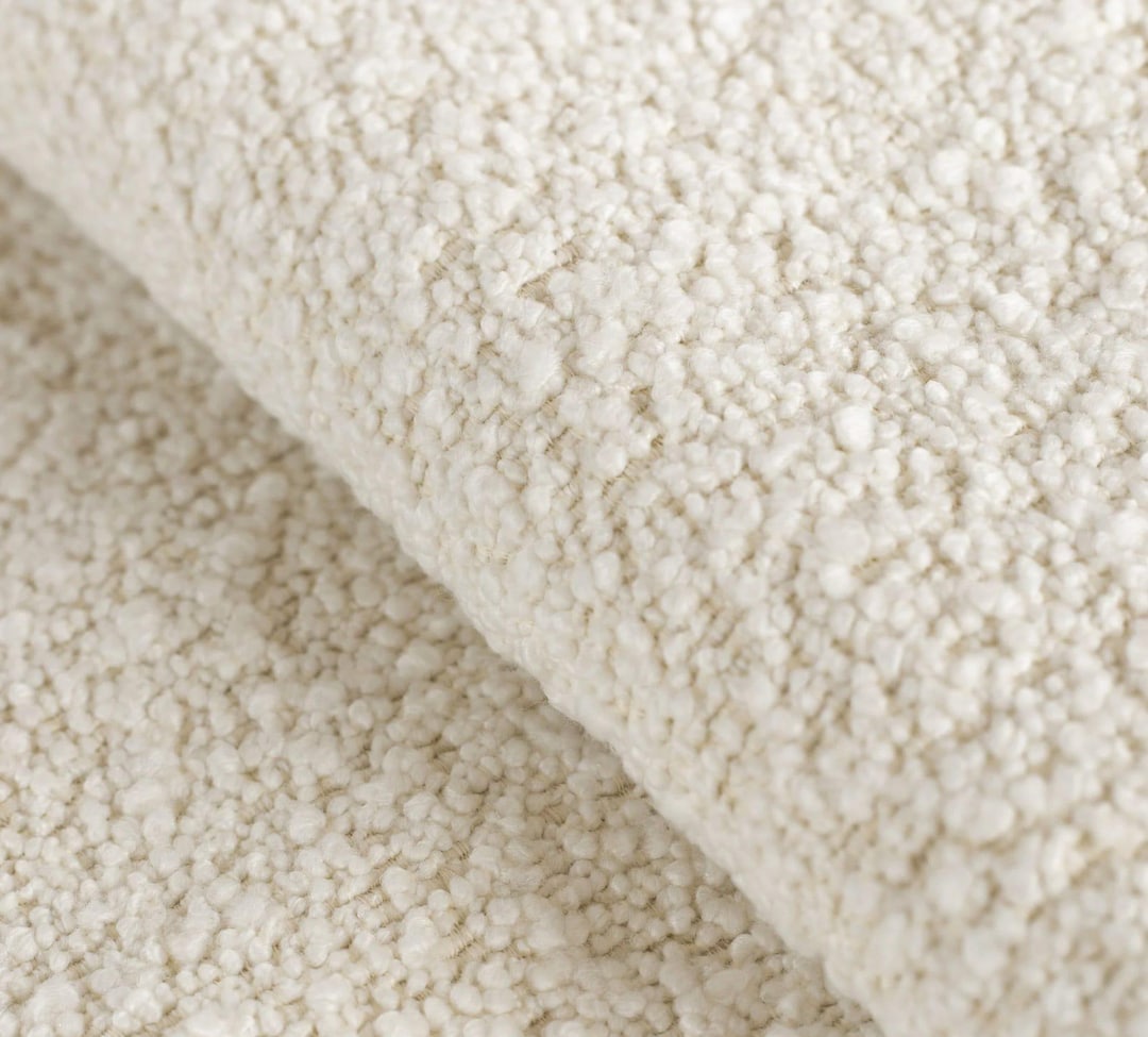 Boucle Fabric off White Loopy Upholstery Fabric Natural Nubbly Textured ...