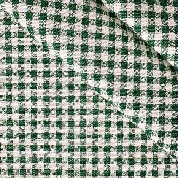 Green Gingham Fabric - Etsy