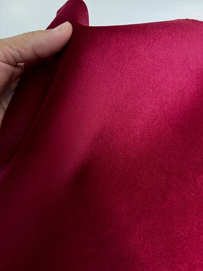 Dark Red Cotton Velveteen Garnet Cotton Velvet Maroon Fabric Deep Red ...