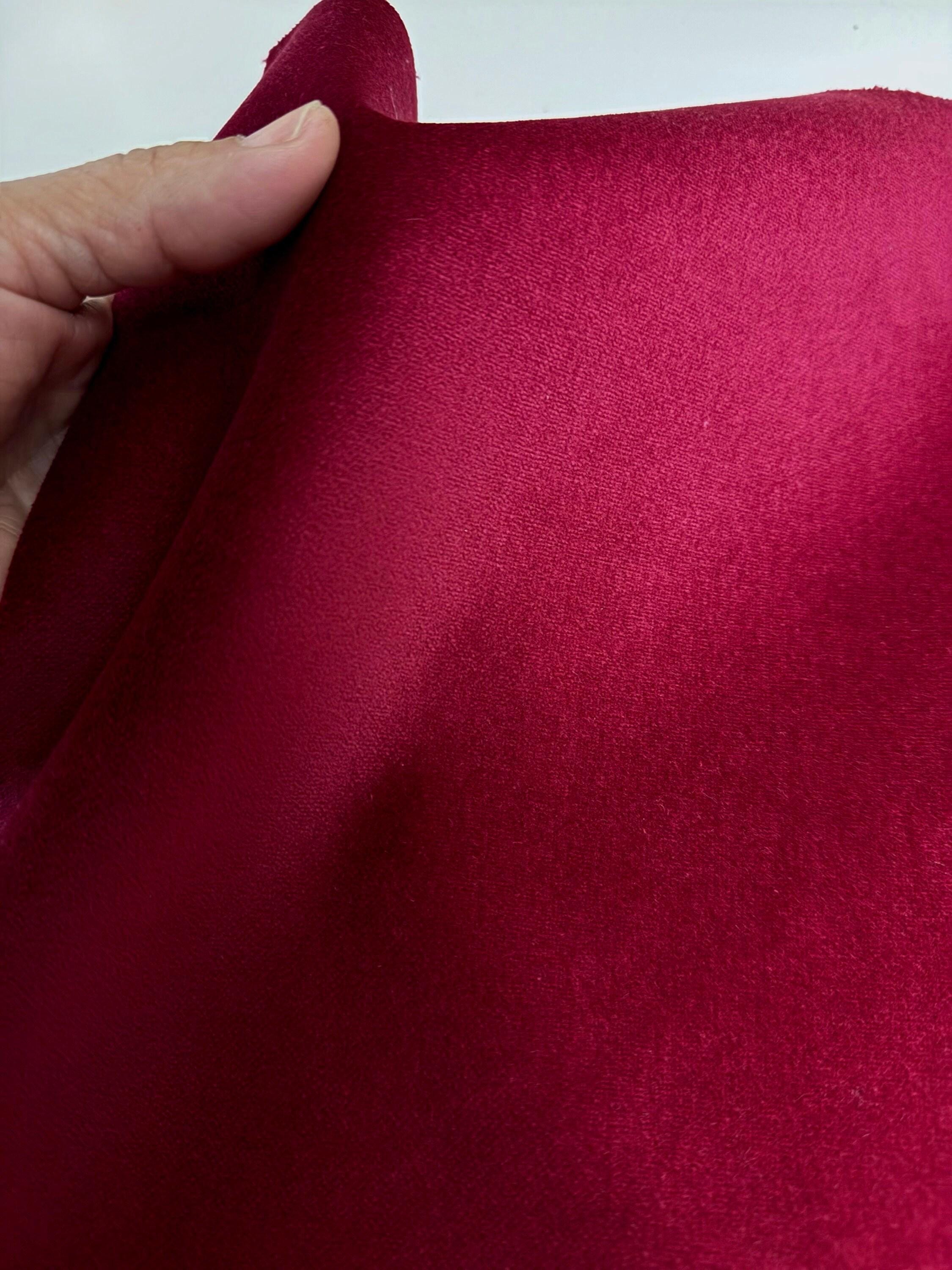Dark Red Cotton Velveteen Garnet Cotton Velvet Maroon Fabric Deep Red ...