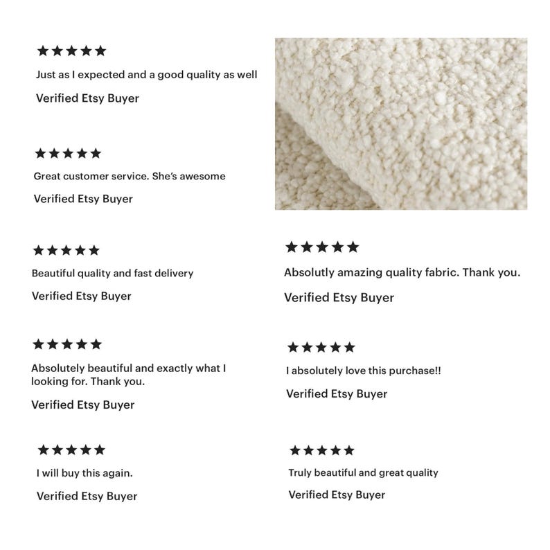 Boucle Fabric off White Loopy Upholstery Fabric Natural Nubbly Textured ...