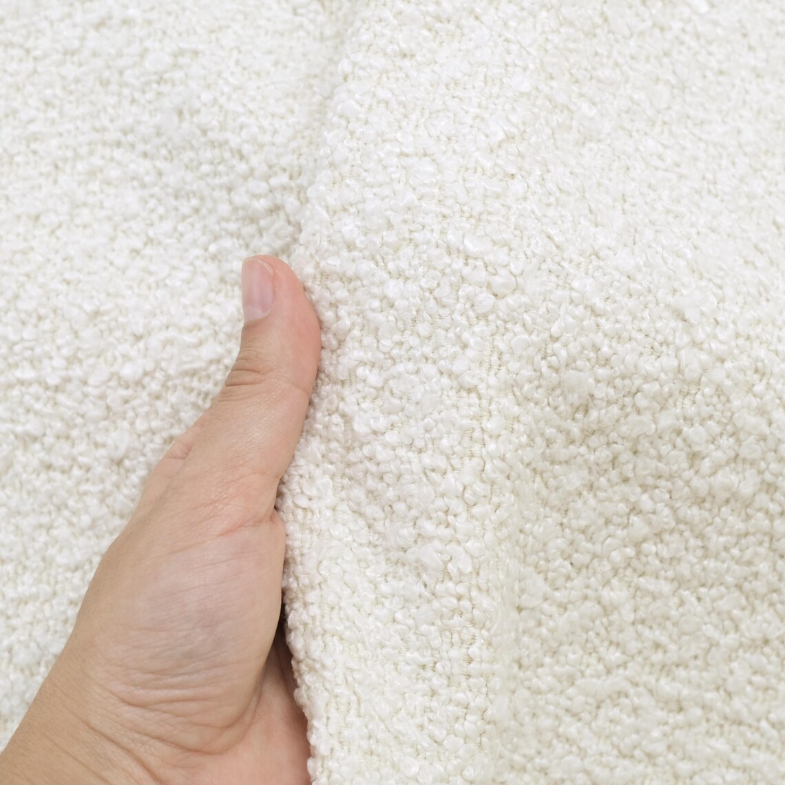 Boucle Fabric off White Loopy Upholstery Fabric Natural Nubbly Textured ...