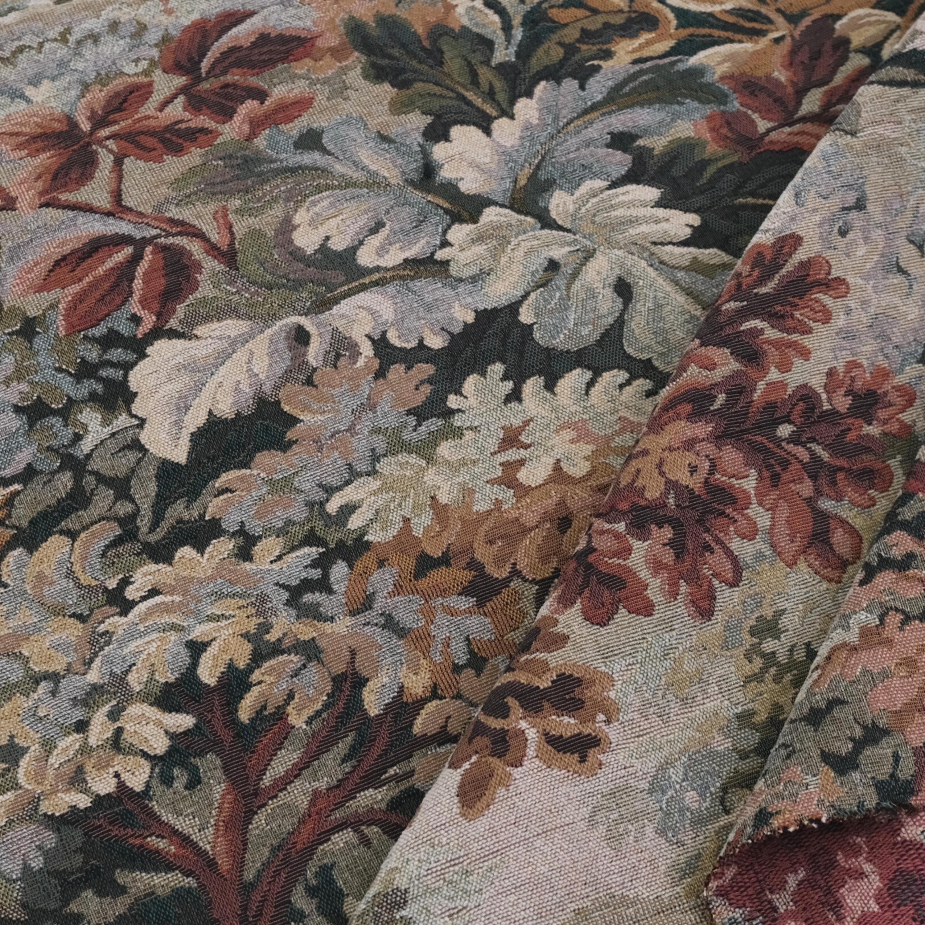 Tapestry Upholstery Fabric by the Yard Verdure Foliage Scenic Woven ...