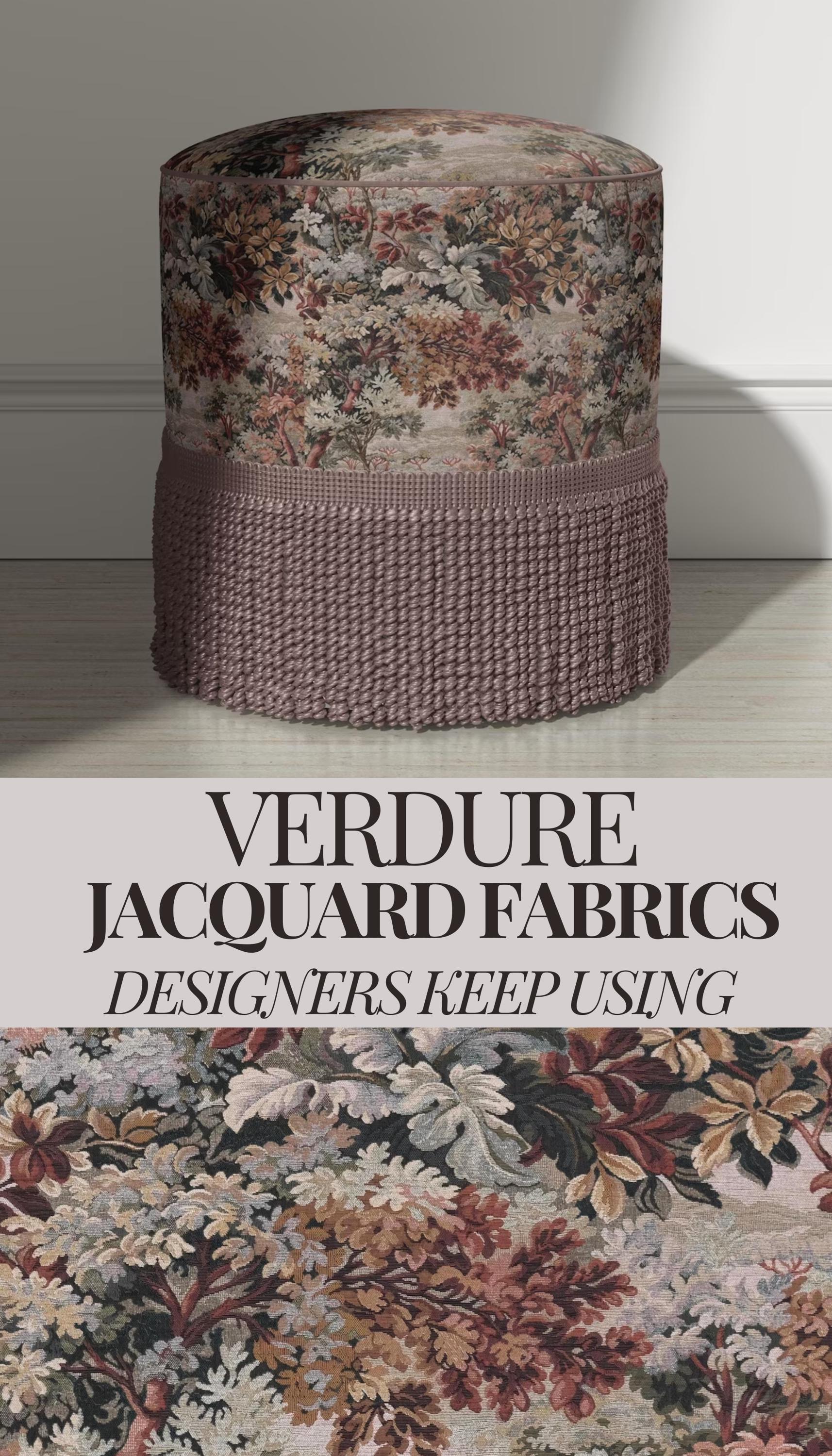 Tapestry Upholstery Fabric by the Yard Verdure Foliage Scenic Woven ...