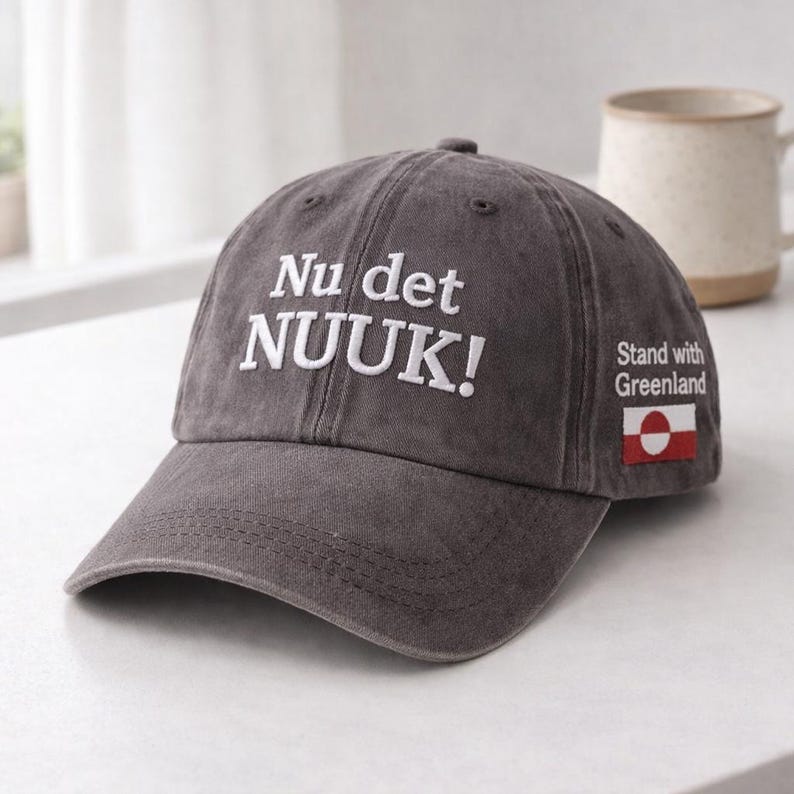 Nuuk Greenland Flag Hat, Embroidered Cotton Unisex Cap - Etsy
