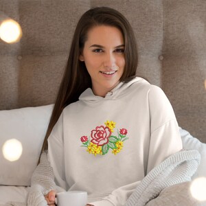 Rose Floral Applique Embroidery Designs, Machine Embroidered Digital ...