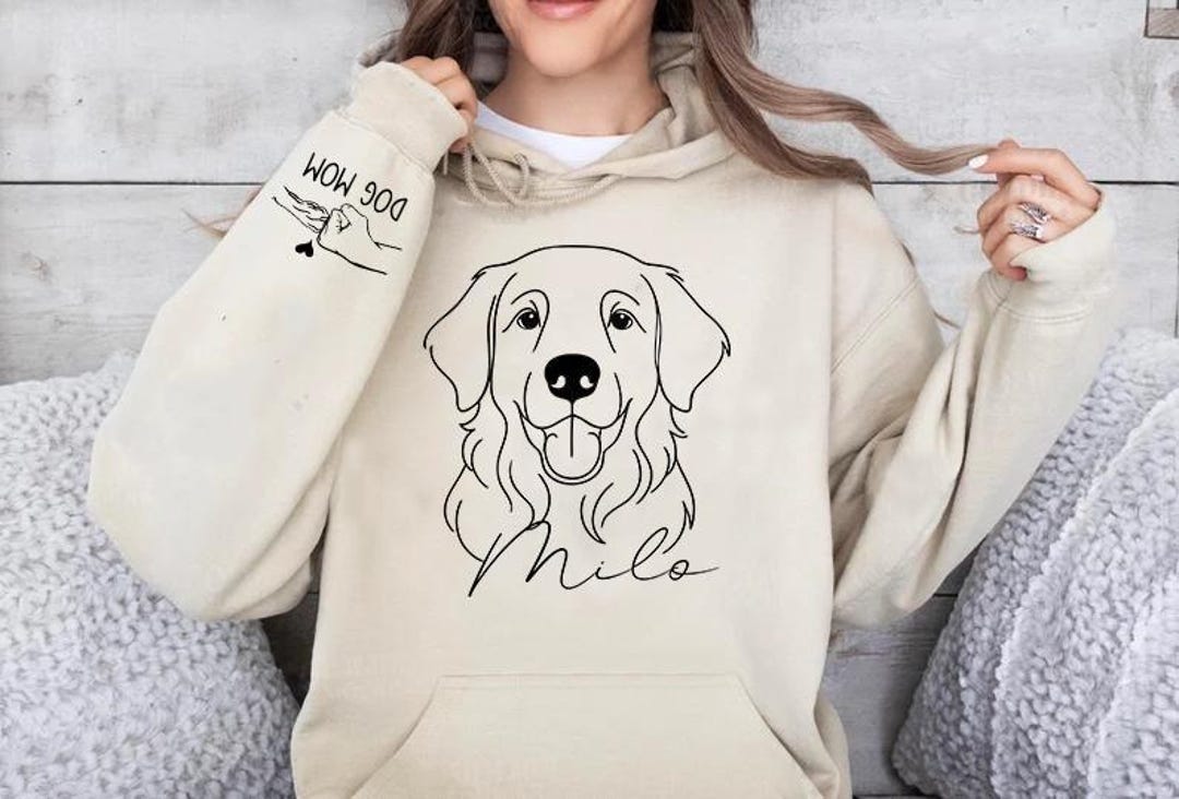 Personalized Pet Face Photo Hoodie, Custom Dog Cat Hoodie, Pet Lover ...