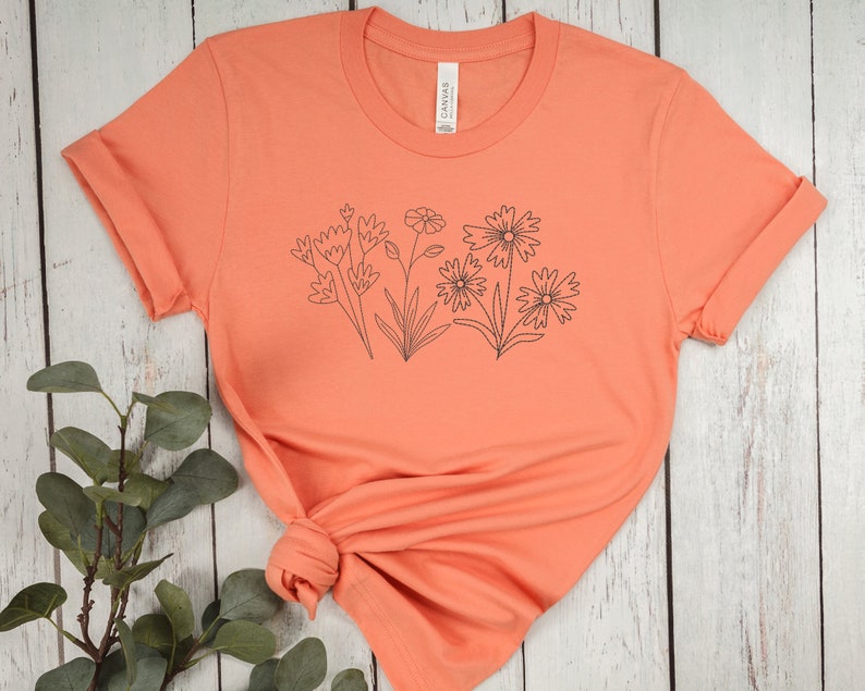 10 Wildflowers Designs Embroidery, Digital Machine Embroidered ...