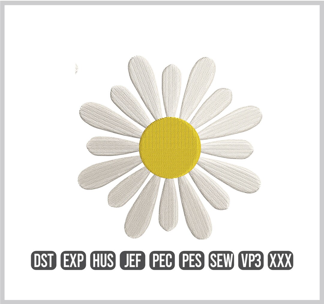 Flower Daisy Mini Embroidery, Daisy Digital Pattern, Machine ...