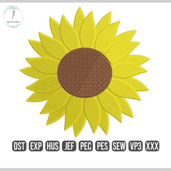 Sunflower Embroidery - Etsy