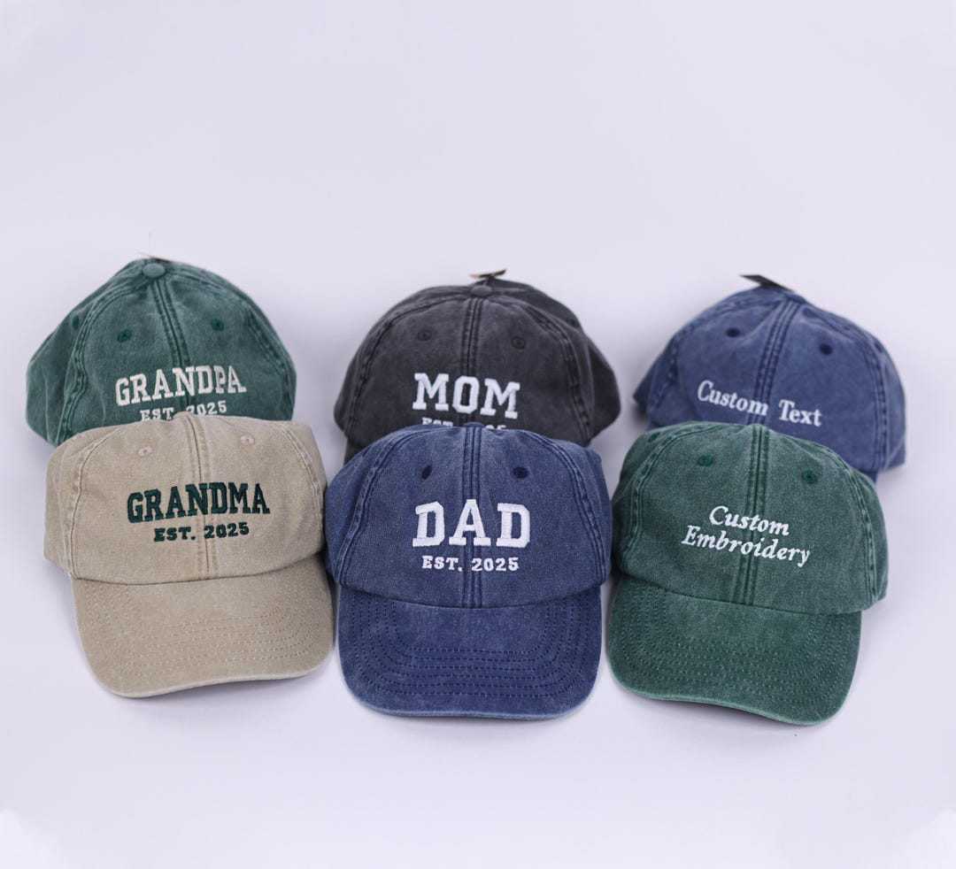 Custom Embroidered Hats, Personalized Hats, Vintage Baseball Caps ...