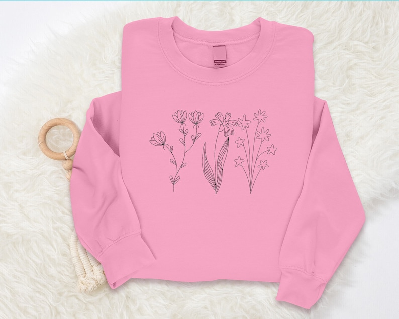 10 Wildflowers Designs Embroidery, Digital Machine Embroidered ...