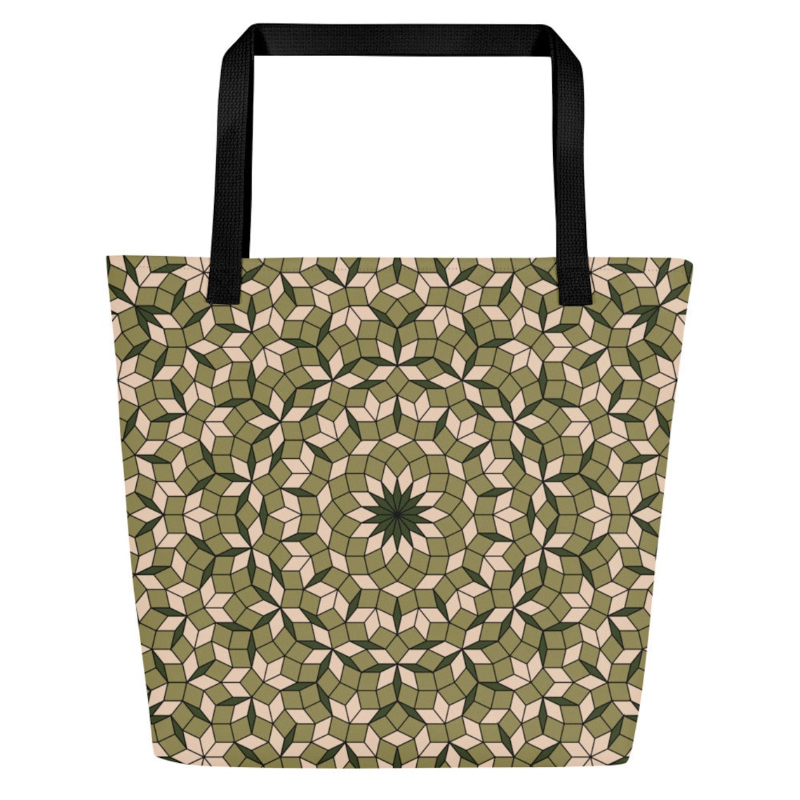 7-fold Geometric Penrose Tile Pattern Tote 1 Whimsical Two-sided ...