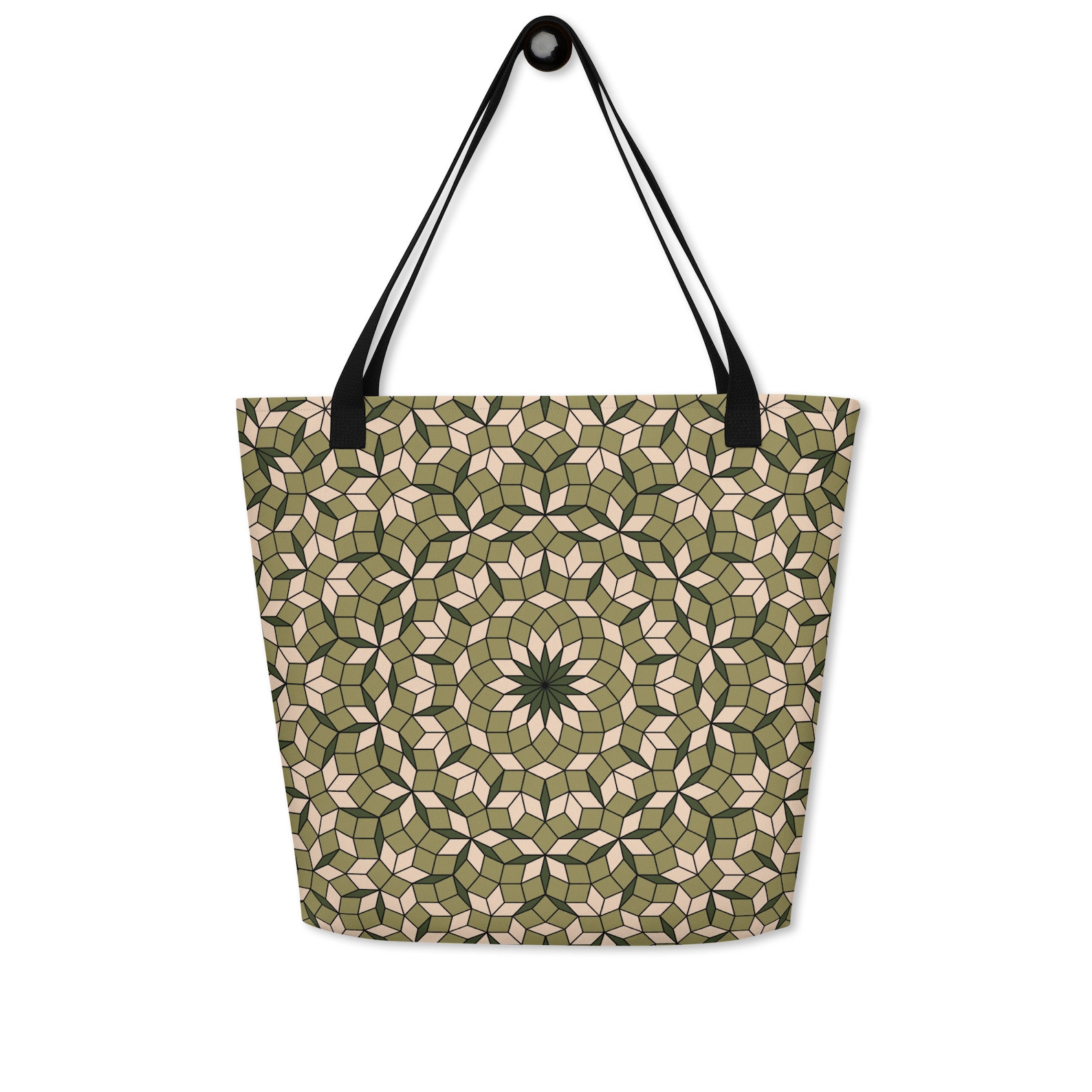 7-fold Geometric Penrose Tile Pattern Tote 1 Whimsical Two-sided ...