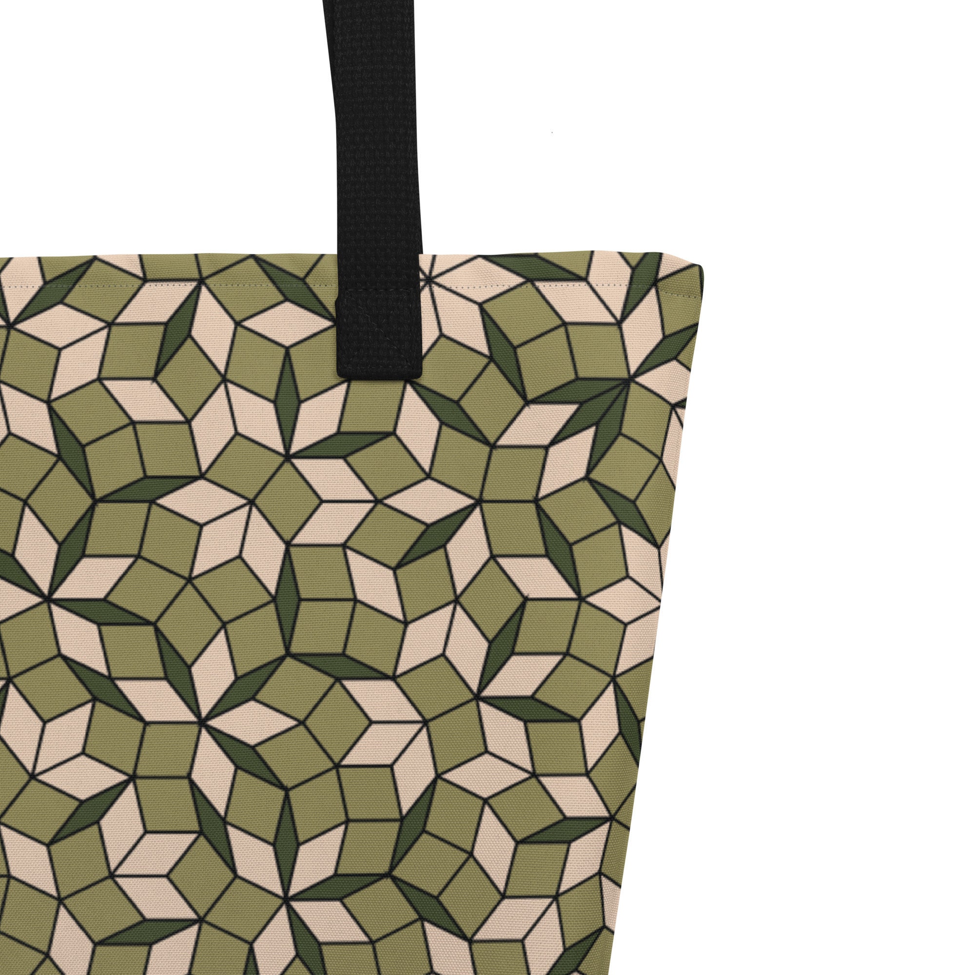 7-fold Geometric Penrose Tile Pattern Tote 1 Whimsical Two-sided ...
