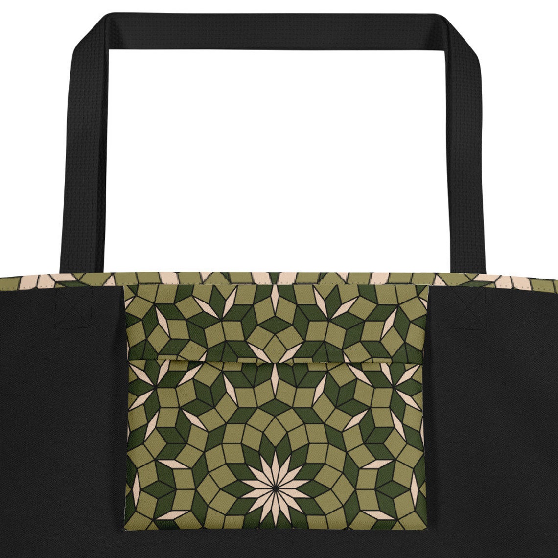 7-fold Geometric Penrose Tile Pattern Tote 1 Whimsical Two-sided ...
