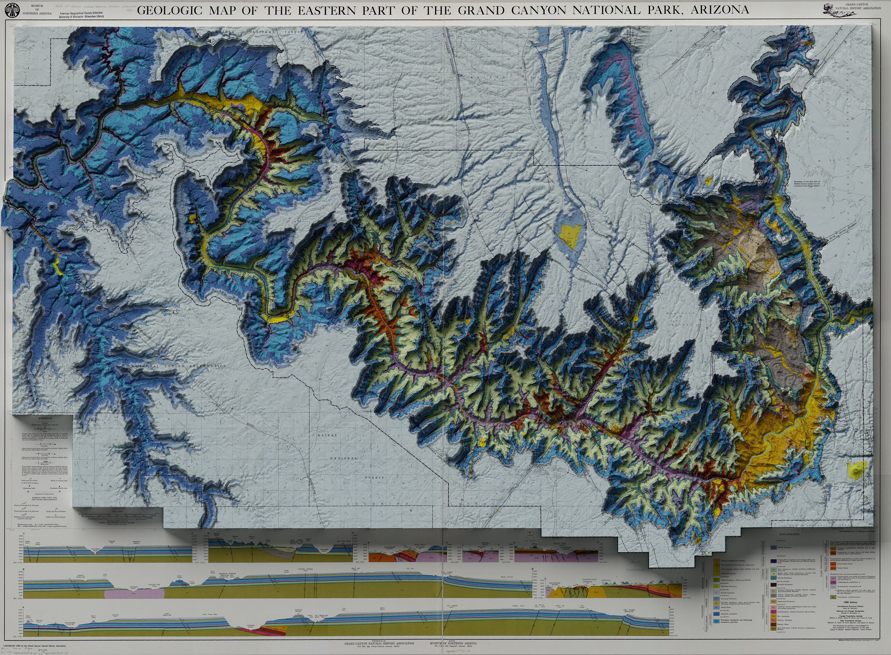 Geologic Map of the Grand Canyon - Etsy