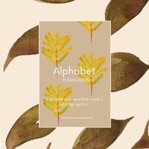 ABC Nature Alphabet Flashcards | Printable Floral Letter Cards for Kids ...