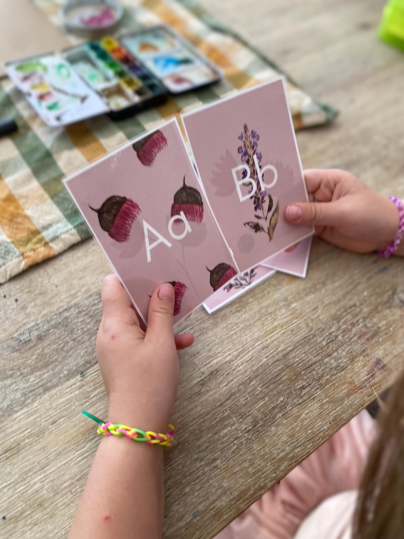 ABC Blossom Alphabet Flashcards | Printable Floral Letter Cards for ...