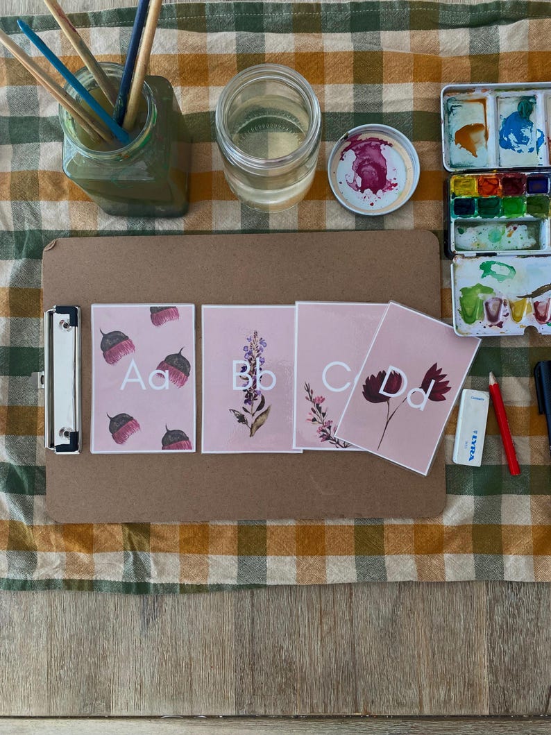 ABC Blossom Alphabet Flashcards | Printable Floral Letter Cards for ...