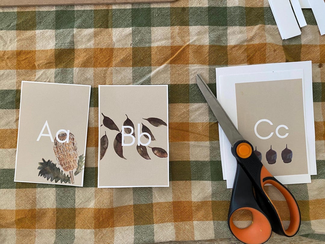 ABC Nature Alphabet Flashcards | Printable Floral Letter Cards for Kids ...