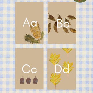 ABC Nature Alphabet Flashcards | Printable Floral Letter Cards for Kids ...