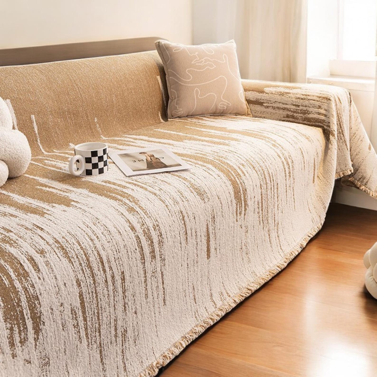 Simple Soft Couch Cover/chenille Couch Cover/unique Couch Slipcover ...