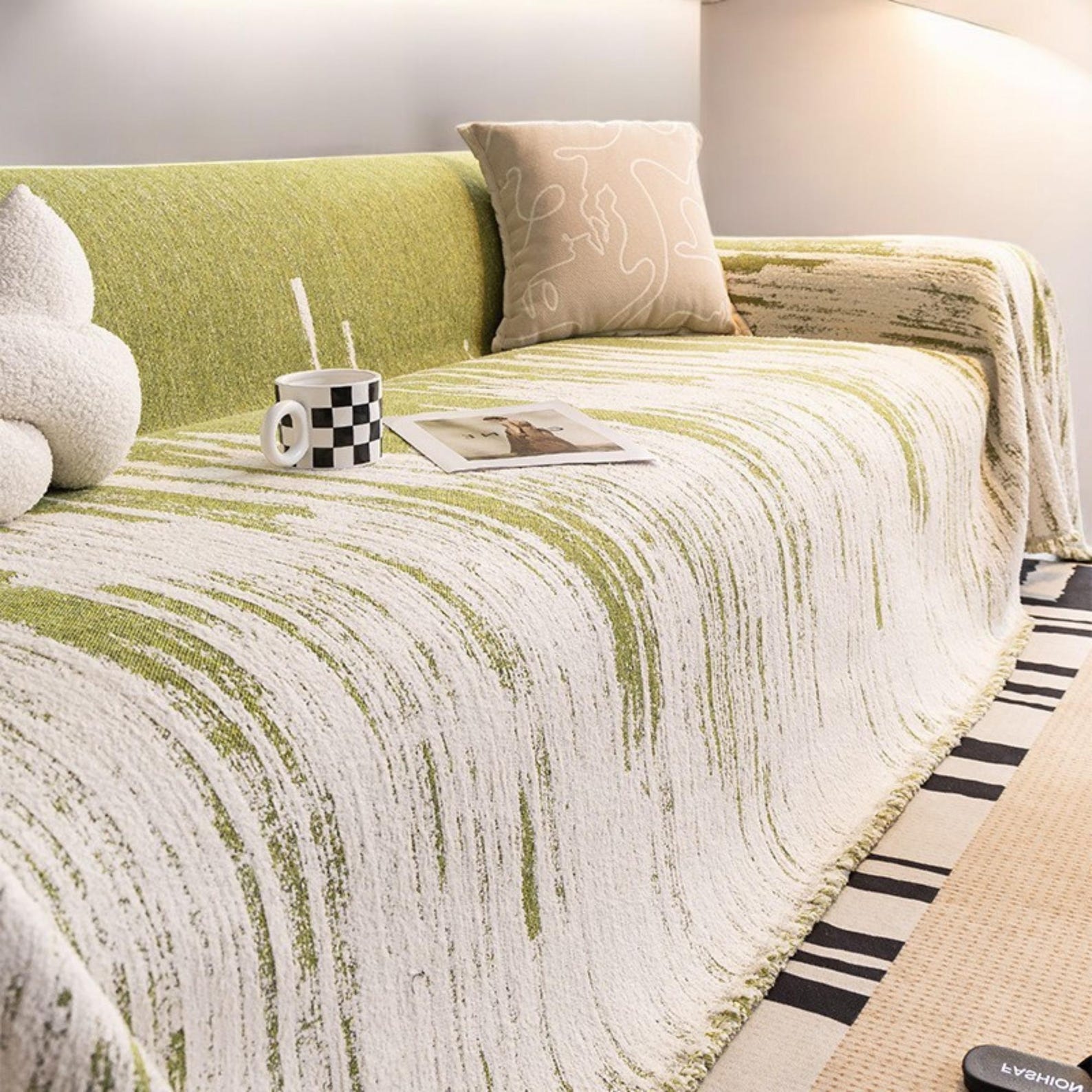 Simple Soft Couch Cover/chenille Couch Cover/unique Couch Slipcover ...